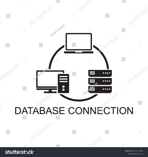 database connection icon server icon stock vector royalty free