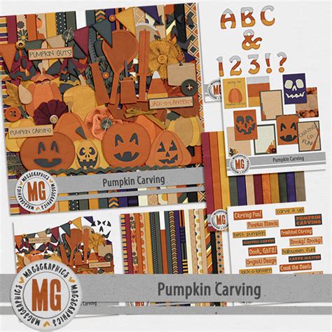 Pumpkin Carving Bundle Digital Art
