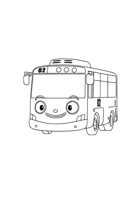 Gambar Mewarnai Tayo Ayo Mewarnai