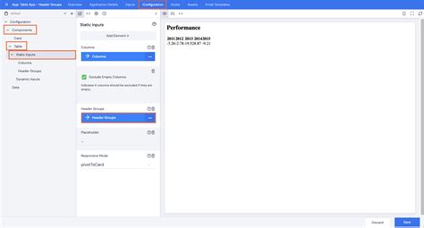 Table App Header Groups Kurtosys Help