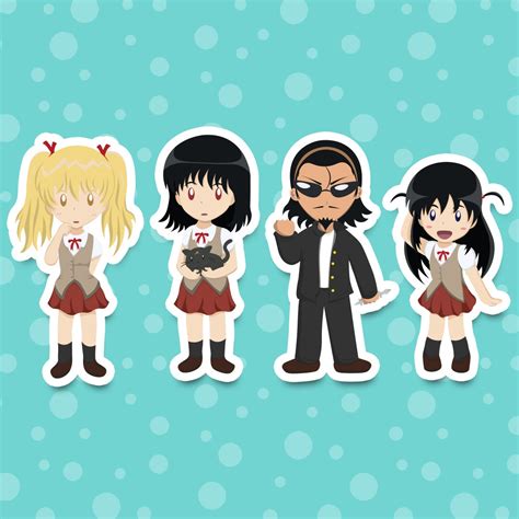 School Rumble Chibi Anime Stickers Harima Eri Yakumo Tenma High Quality Water Resistant