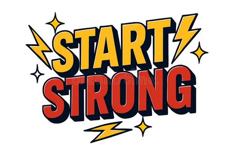 Start Strong Illustration Stock Illustration Illustration Of Isolated