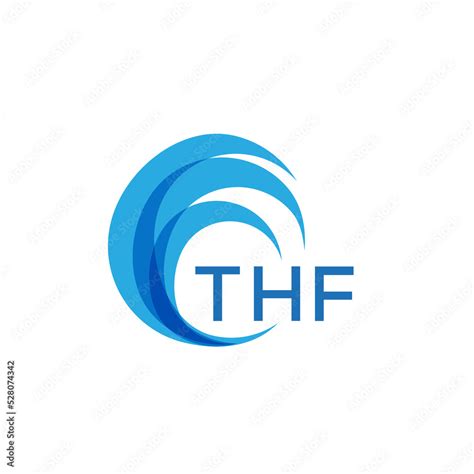 Thf Letter Logo Thf Blue Image On White Background Thf Monogram Logo