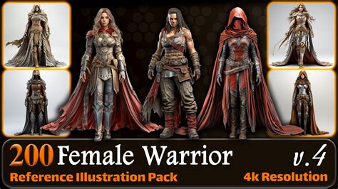 Artstation 200 Female Warrior Reference Pack 4k V4 Artworks