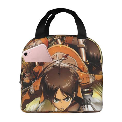 Attack On Titan Portable Lunch Bag Insulated Lunch Box Reusable Lunch