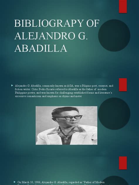 Bibliograpy Of Alejandro G Pdf Writing