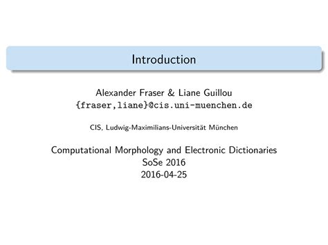 Solution Computational Morphology Morphology In Different Languages