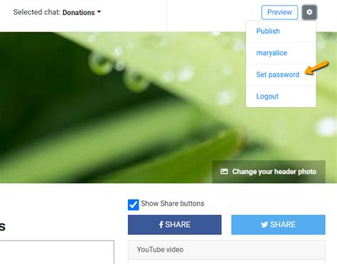 New Feature Page Password