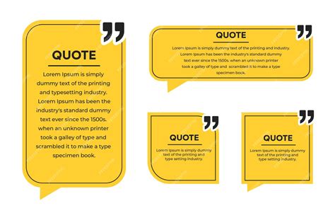 Premium Vector Quote Text Box Big Frame Template With Quotation Marks Vector Illustration