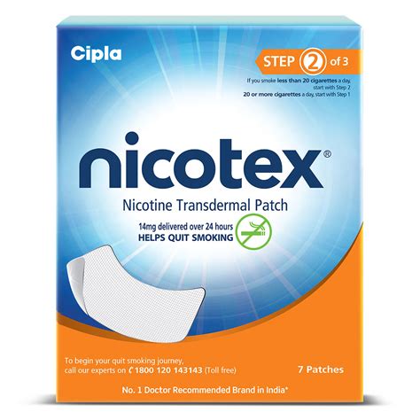Buy Nicotex 14mg Nicotine Transdermal Patches 7 Count 19 Minutes