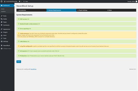 WordPress Plugin NeverBlock Documentation