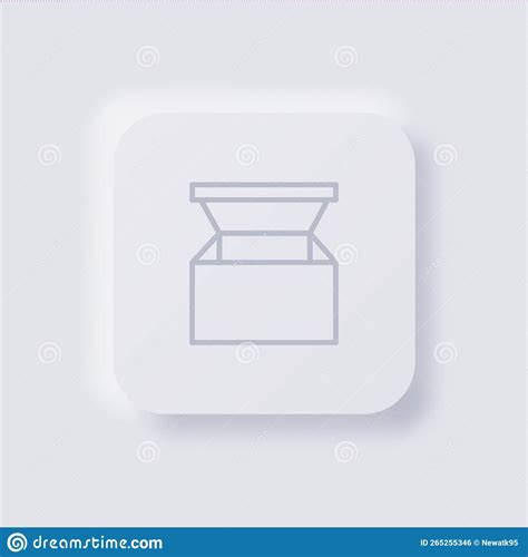 Box Icon White Neumorphism Soft Ui Design For Web Design Stock Vector