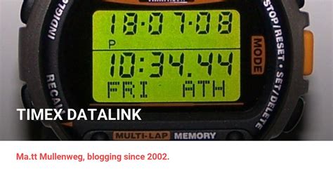 Timex Datalink Matt Mullenweg