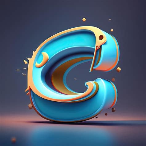 Letter C In 3d Premium Ai Generated Image
