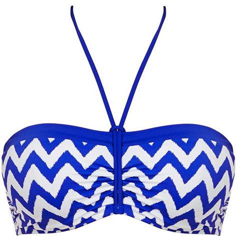 Haut De Maillot De Bain Bandeau à Armatures Bleu Blanc Freya Maillot