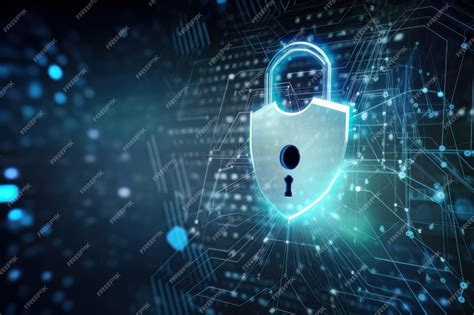Premium Photo Cybersecurity Concept Keylock In Blue Colors Binary Code Lock Ai Generated