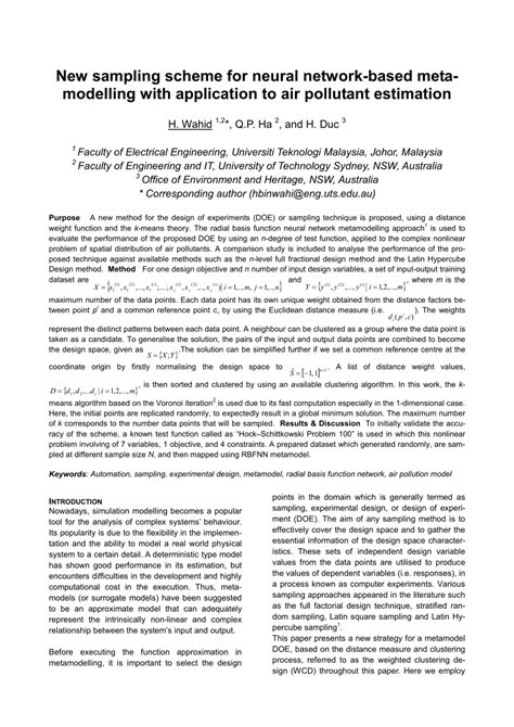 Pdf New Sampling Scheme For Neural Network Based Meta Modelling With