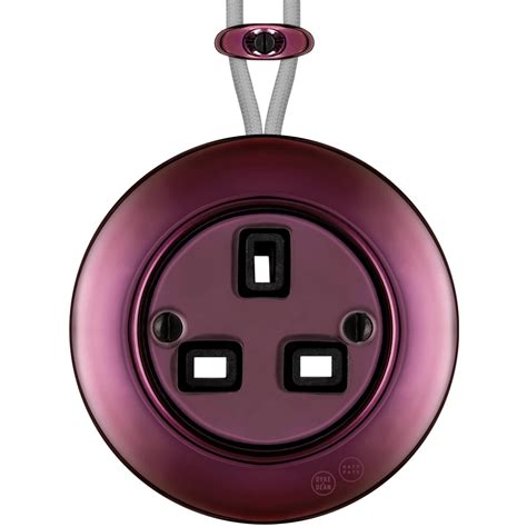 Porcelain Katy Paty Colona Round Surface Mounted Uk Socket Purple