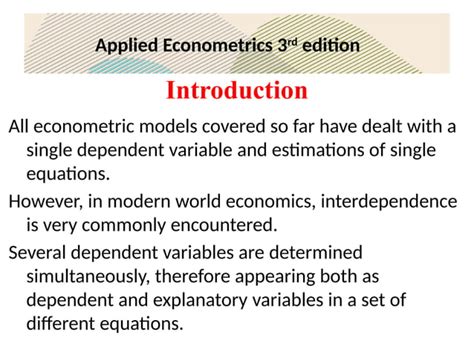 Chapter 11 1pptx Applied Econometrics Pptx