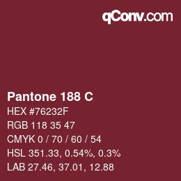 Pantone 188 C Color In Detail Complementary Color Shades
