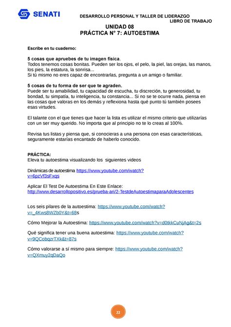 Libro De Trabajo 8 Apuntes 8 22 Desarrollo Personal Y Taller De