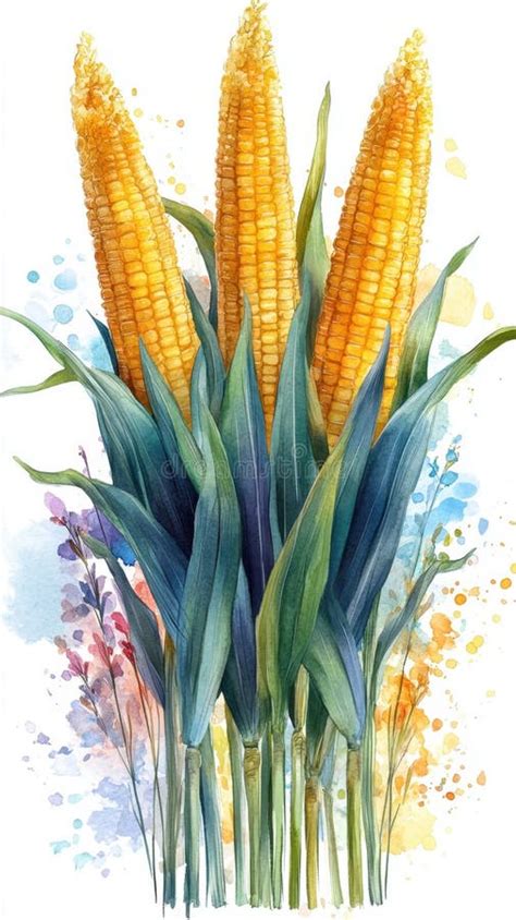 Colorful Corn Watercolor Artwork For Harvest Season Decor National