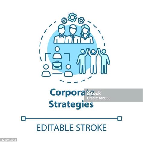 기업 전략 개념 아이콘입니다 협업을 통한 효율적인 퍼포먼스 진행 빌딩 회사 아이디어 얇은 라인 일러스트 벡터 절연 윤곽선 Rgb 색상 드로잉 편집 가능한 스트로크 라인아트에