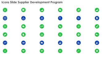 Icons Slide Supplier Development Program Ppt Powerpoint Presentation