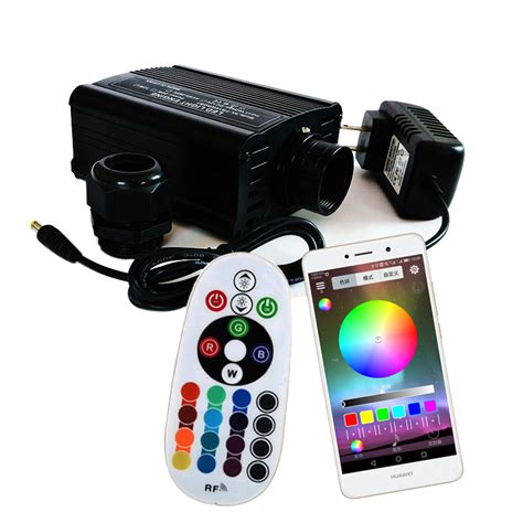 Bluetooth App Rf Remote Rgbw Led Fiber Optic Light Illuminator