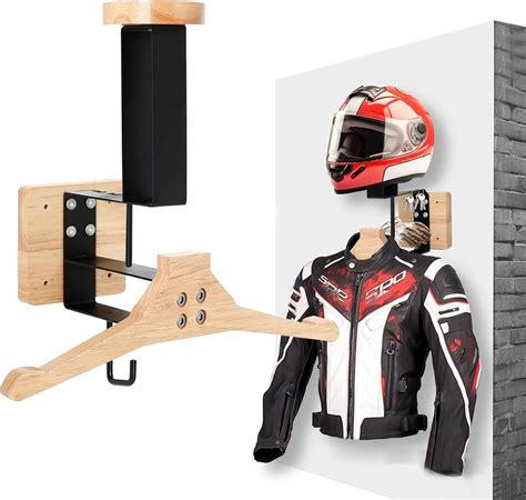 Support Casque Moto Porte Casque Moto Mural Pour Accrocher Le Casque Et La Veste De Moto Au Mur