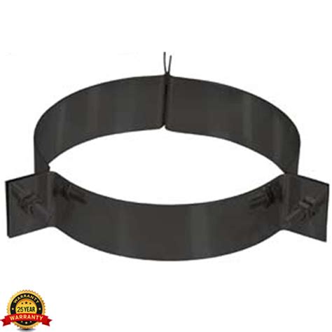 Guy Wire Bracket Flue 5 Inch Black Hetas Approved Flue Stock
