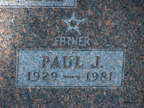 Paul John Friedel 1929 1981 Find A Grave Memorial