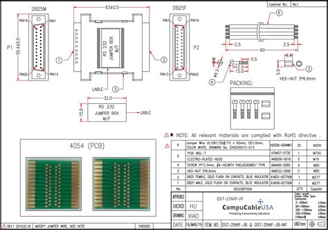 Rs 232 Serial Jumper Box Db25 To Db25 Male To Female 1 Pcpack