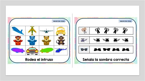 Divertidas Fichas De Percepción Visual Para Los Más Pequeños