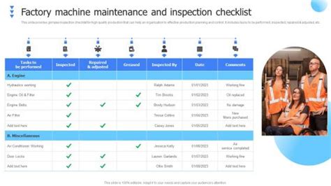Factory Machine Maintenance Powerpoint Templates Slides And Graphics