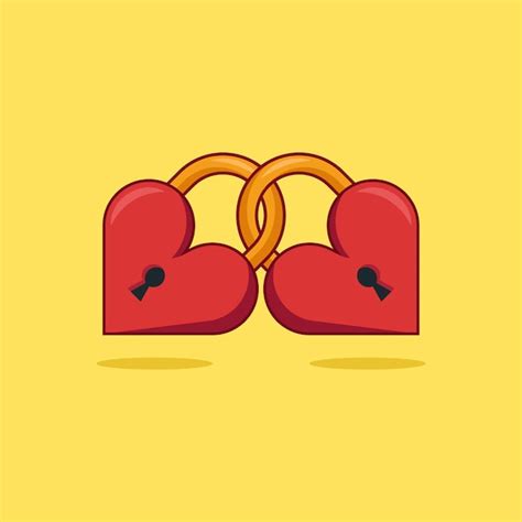 Premium Vector Padlock Heart Connected Logo Illustration Vector Icon