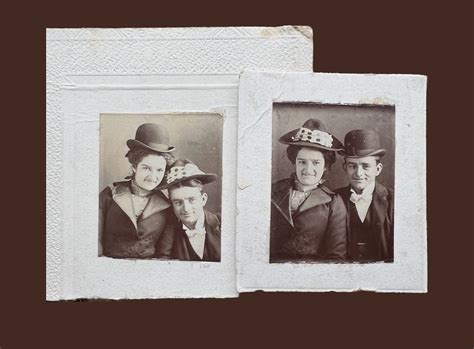 Vintage Photo Booth Photos Couple Hat Switch 1940s Styles Etsy