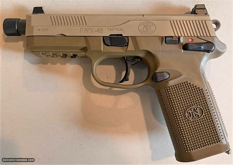 Fn Fnx 45 Tactical Semi Auto Threaded Barrel Flat Dark Earth For Sale