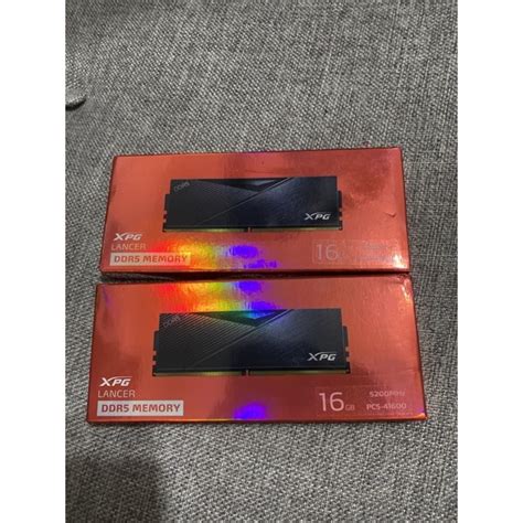 威剛 16gb 2 Ddr5 5200 Xpg Lancer Rgb超頻 黑 蝦皮購物