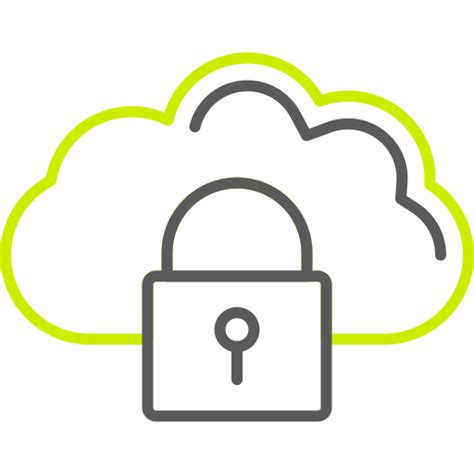 Cloud Lock Generic Color Outline Icon