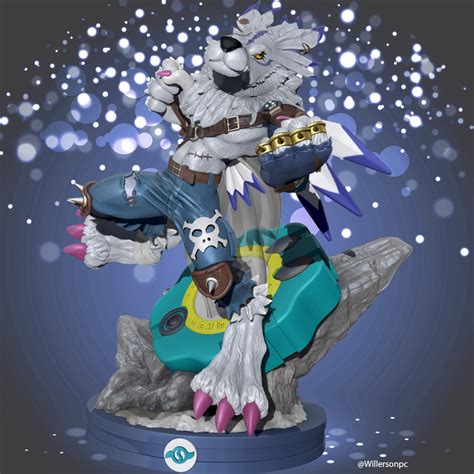 Digimon Weregarurumon Statue Fan Art Zbrushcentral
