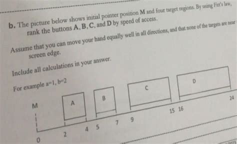 Solved B The Picture Below Shows Initial Pointer Position M