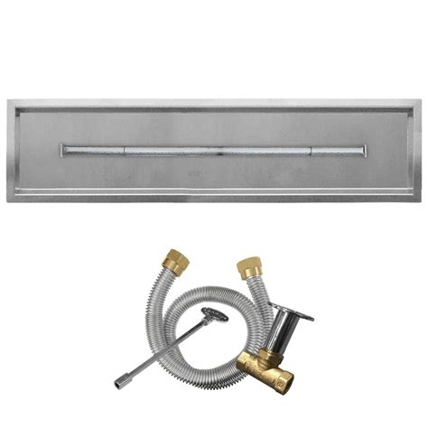 Firegear Stainless Steel Linear Drop In Pan T Burner Gas Fire Pit Kit