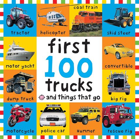 First 100 Big Board Trucks And Things That Go Priddy Roger