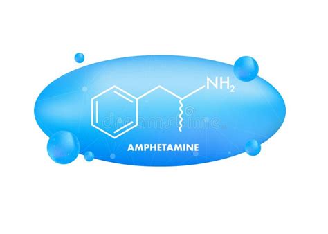 Amphetamine Formula Icon With Amphetamine Formula Vector Illustration