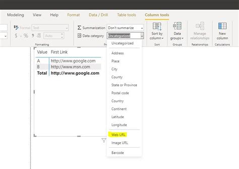 solved hyperlink a row in a matrix visual microsoft fabric community