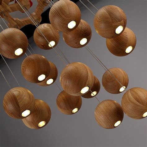 Wood Nordic Minimalist Globe Pendant Light Gabyberg Design