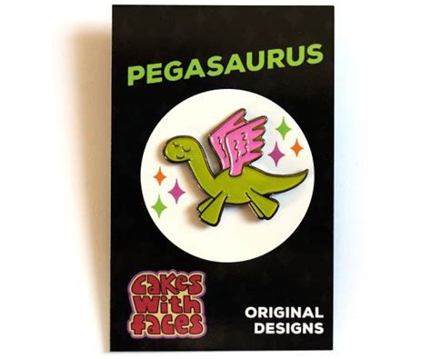 Pegasaurus Enamel Pin Badge Cute Accessories Cakes With Faces