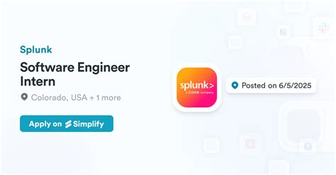 Software Engineer Intern Splunk Simplify Jobs
