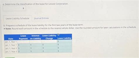 Solved A Determine The Classification Of The Lease For